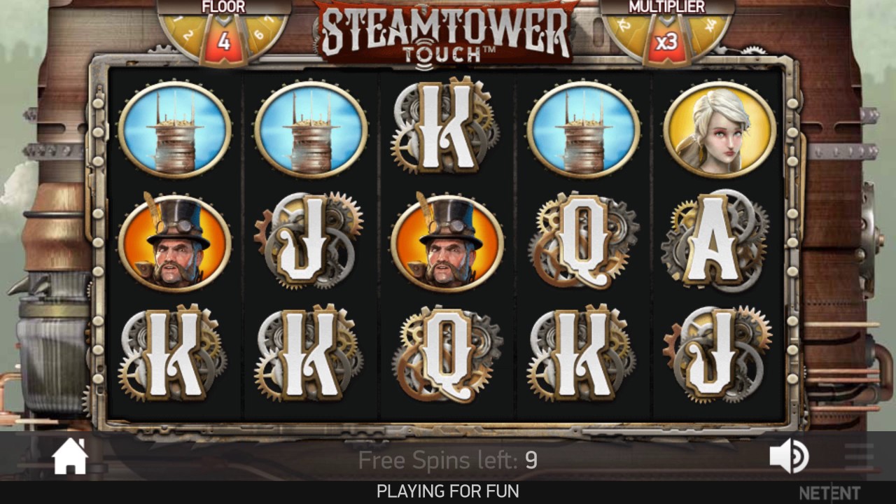 Steam Tower | A steam-punk-themed video slots game.